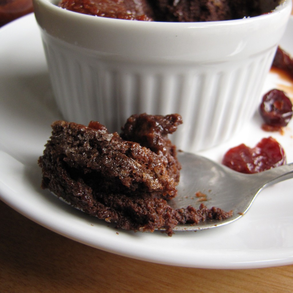 RD #3 - Spicy Cherry-Chocolate Souffles - Katie at the Kitchen Door