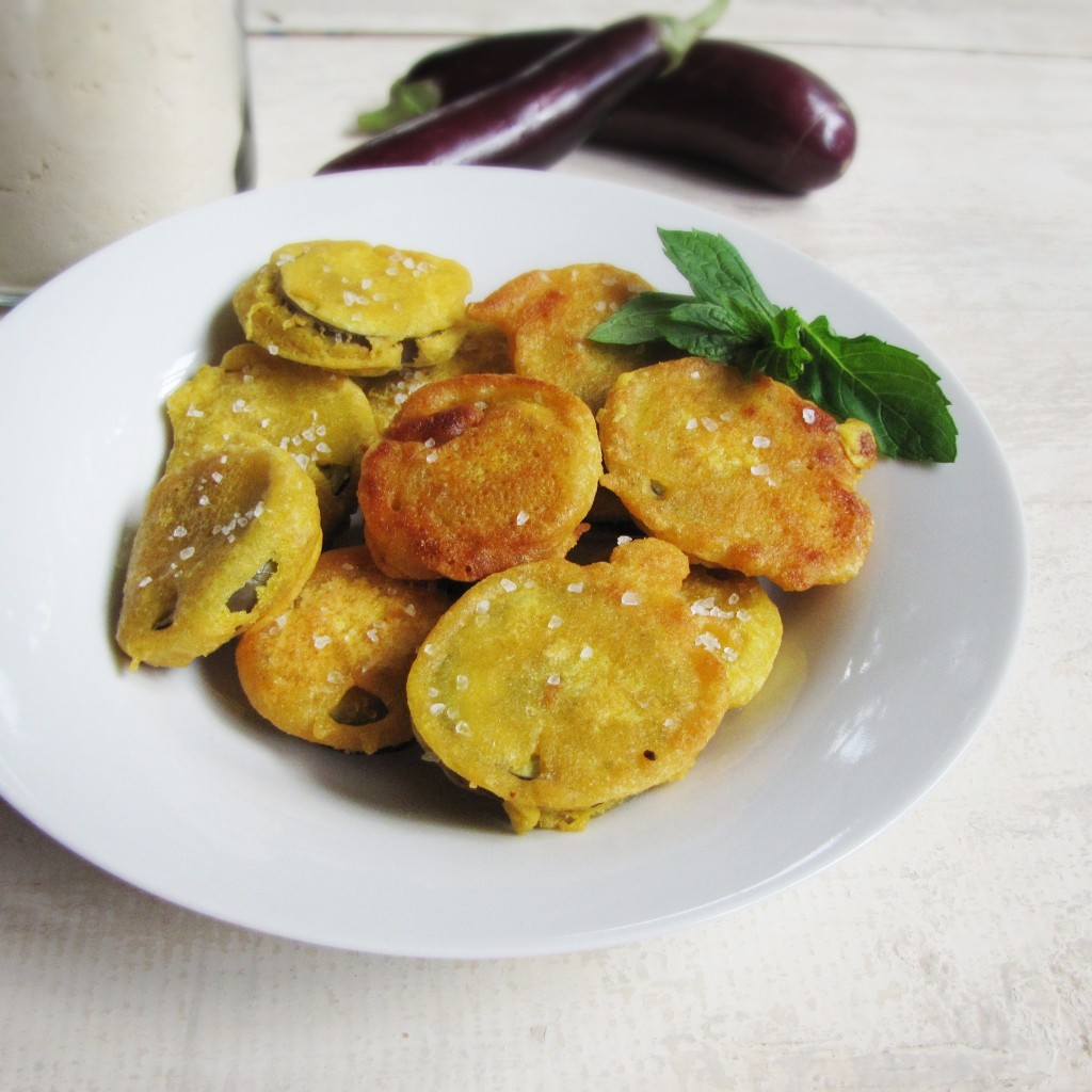 Beguni - Bengali Eggplant Fritters - Katie at the Kitchen Door