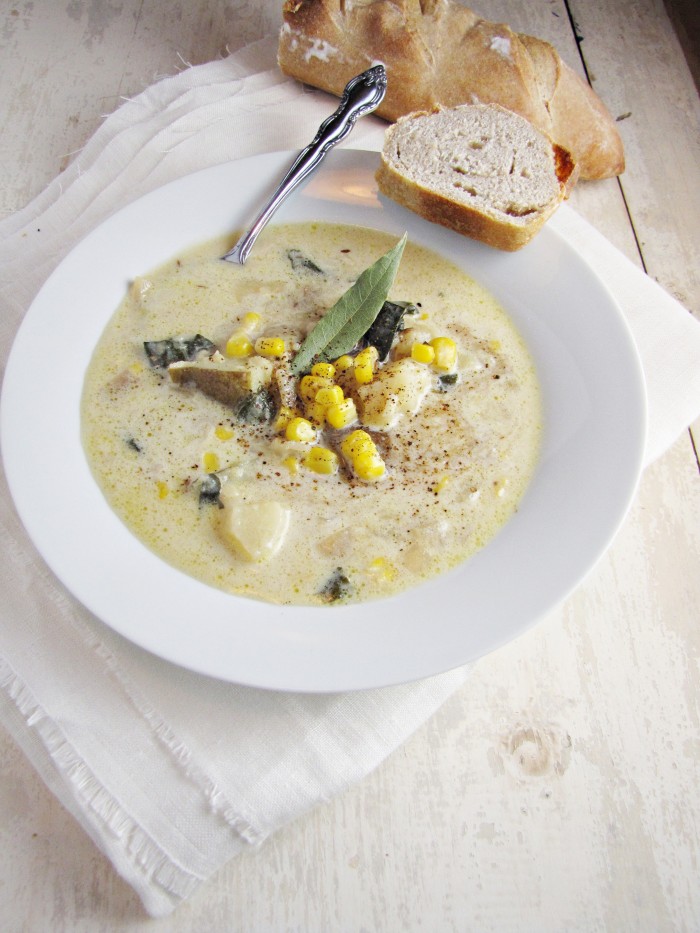 Corn and Potato Chowder - Katie at the Kitchen Door