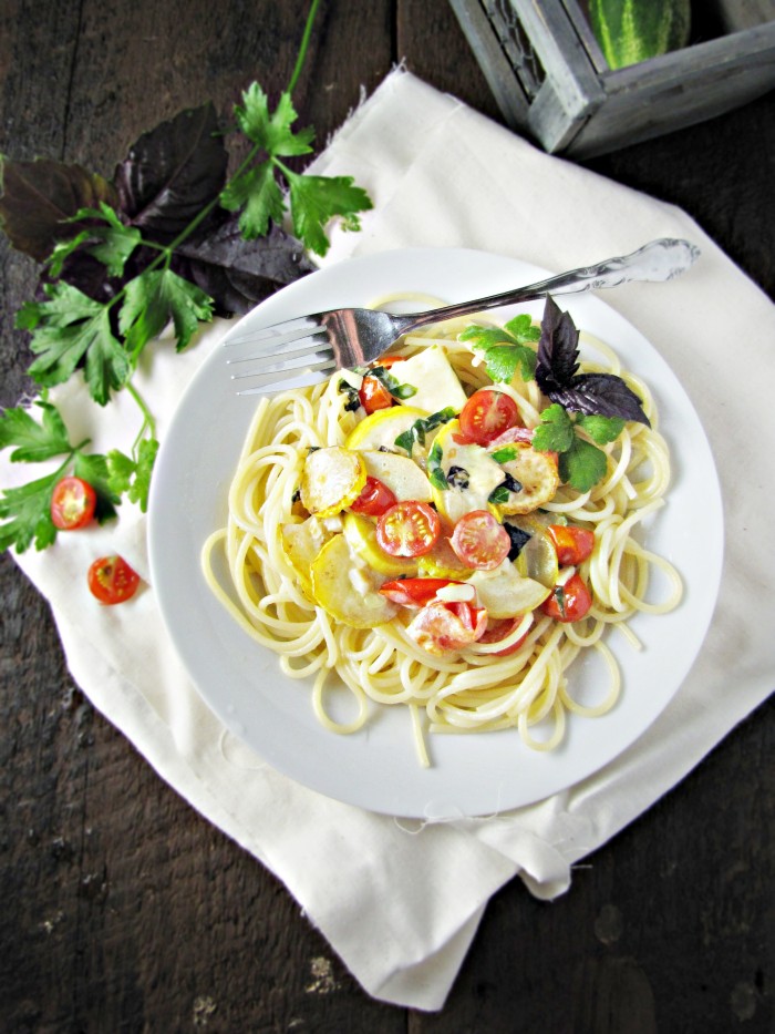 Garden: Spaghetti with Summer Squash and Tomatoes - Katie at the ...