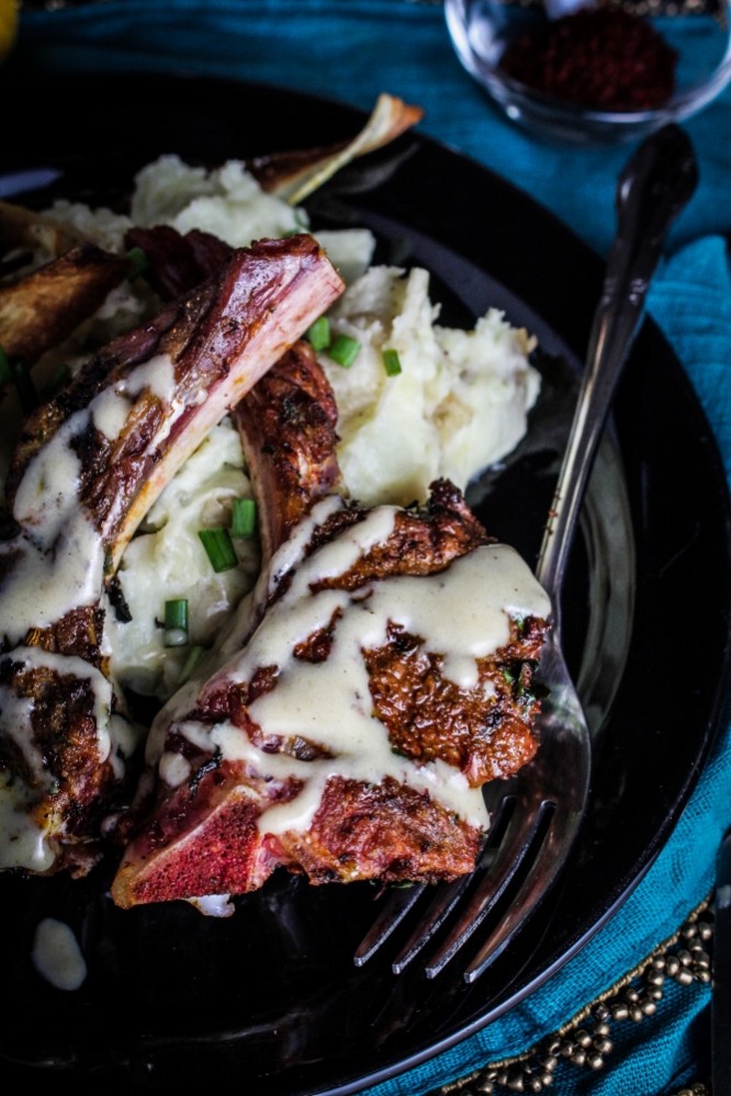 A Trip to Oman // Mint-and-Sumac Grilled Goat Chops with Tahini Sauce ...