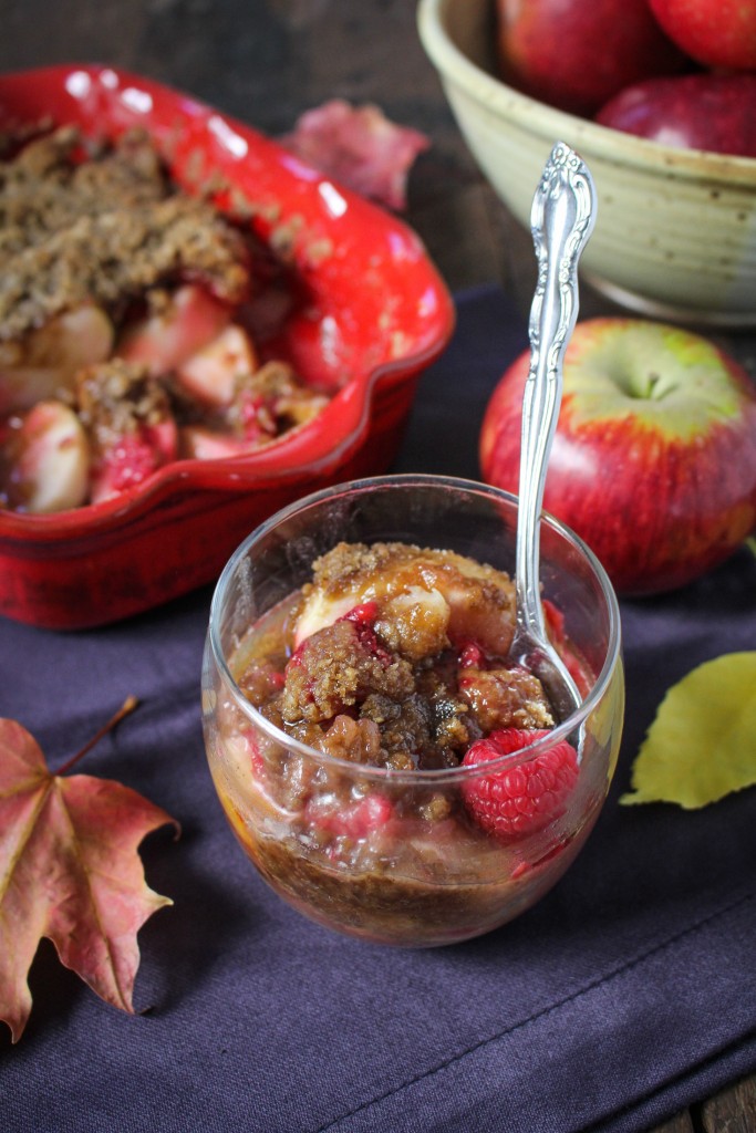 The Perfect Apple // Raspberry Apple Crisp - Katie at the Kitchen Door