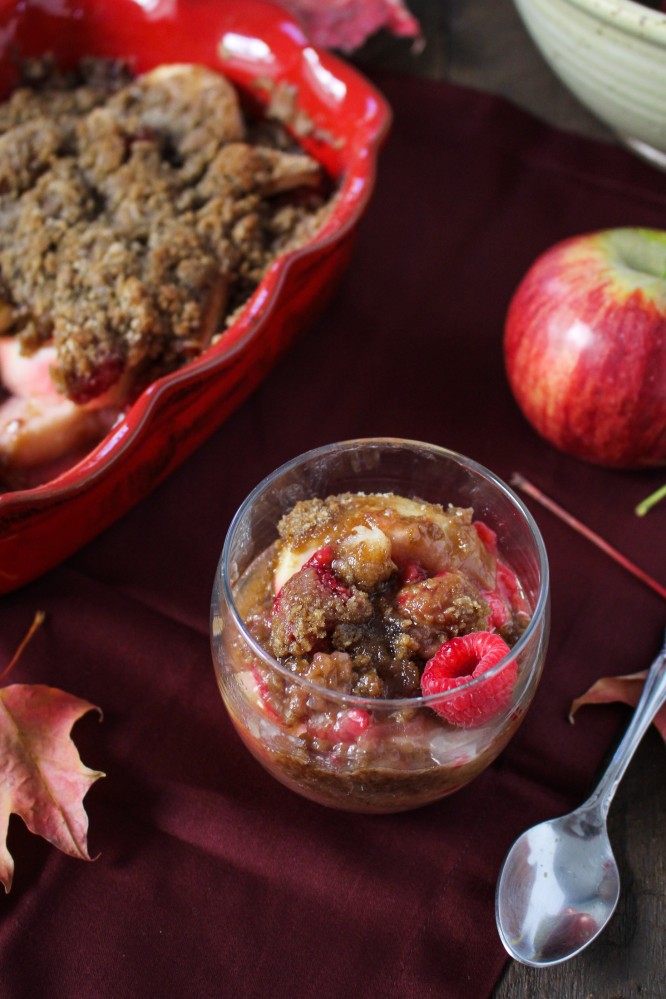 The Perfect Apple // Raspberry Apple Crisp - Katie at the Kitchen Door