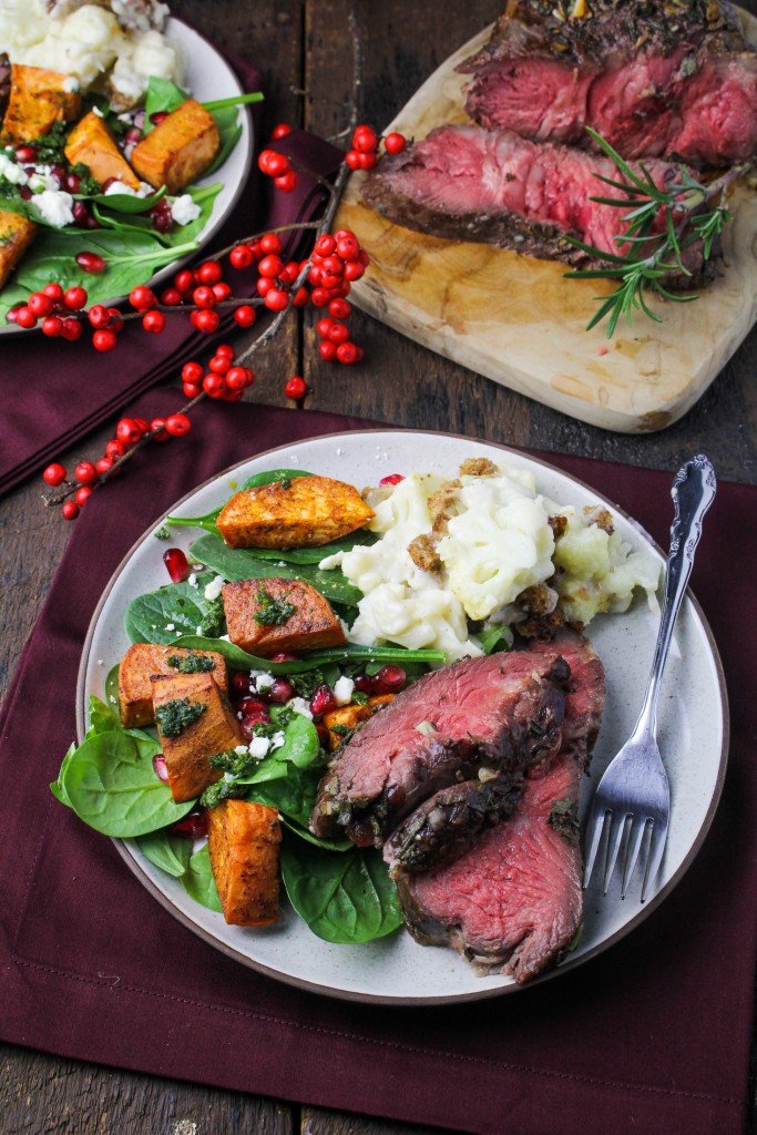 Sunday Dinner // Herb-Crusted Roast Beef, Roasted Root Vegetable Salad ...