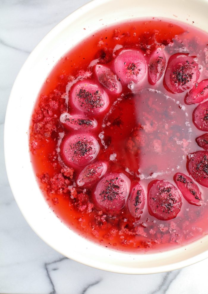 Chambord-Hibiscus Champagne Punch with Drizly - Katie at the Kitchen Door